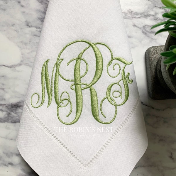 Monogrammed Napkins - Etsy