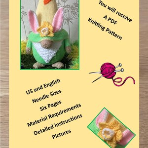 PDF Knitting Pattern - Easter Bunny Gnome - Knitted Gnome/gonk - Etsy