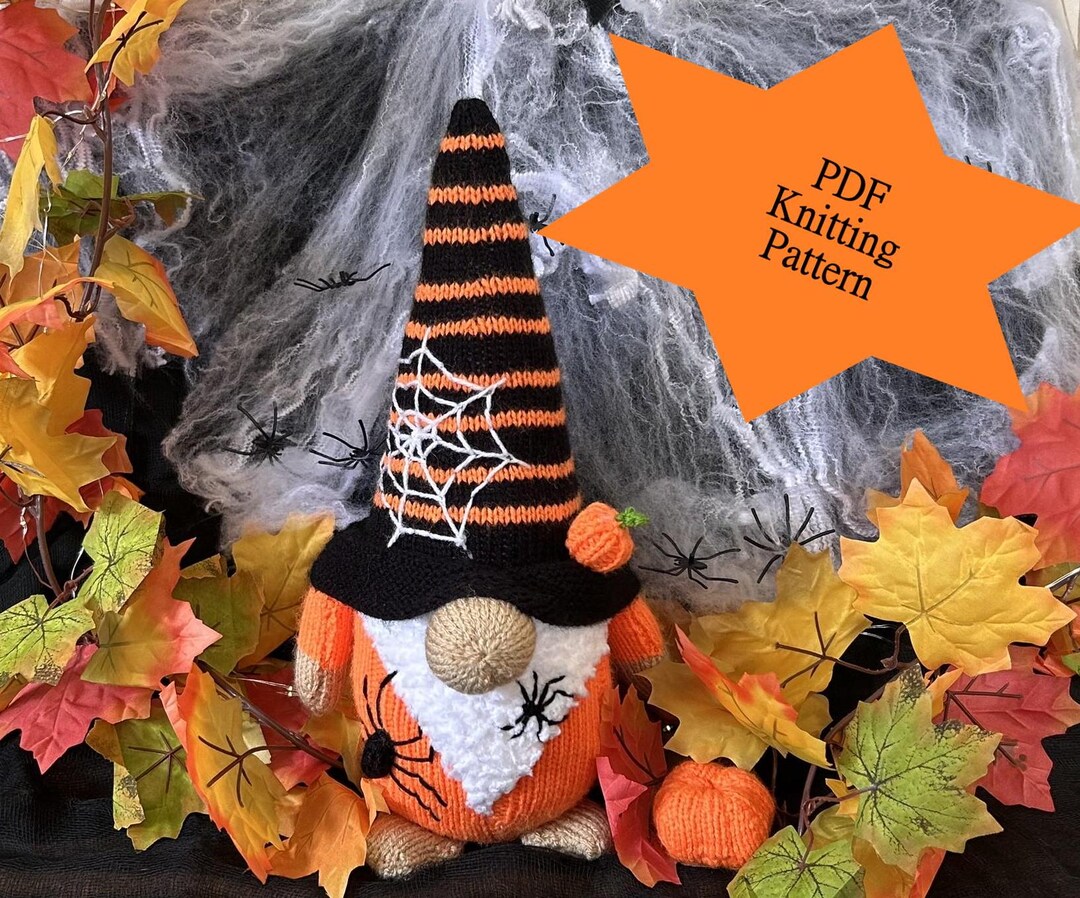 PDF Knitting Pattern - Halloween Gnome - Knitted Gnome/gonk - Etsy UK