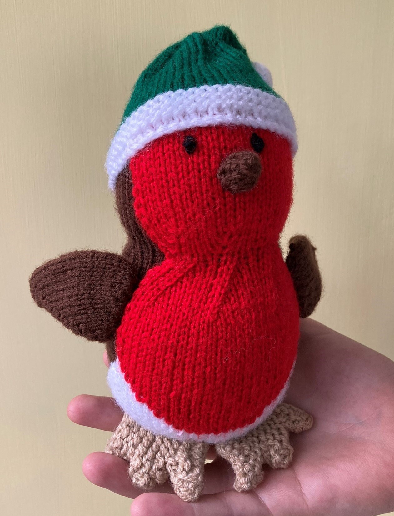 PDF Knitting Pattern Christmas Robin Christmas Decorations - Etsy