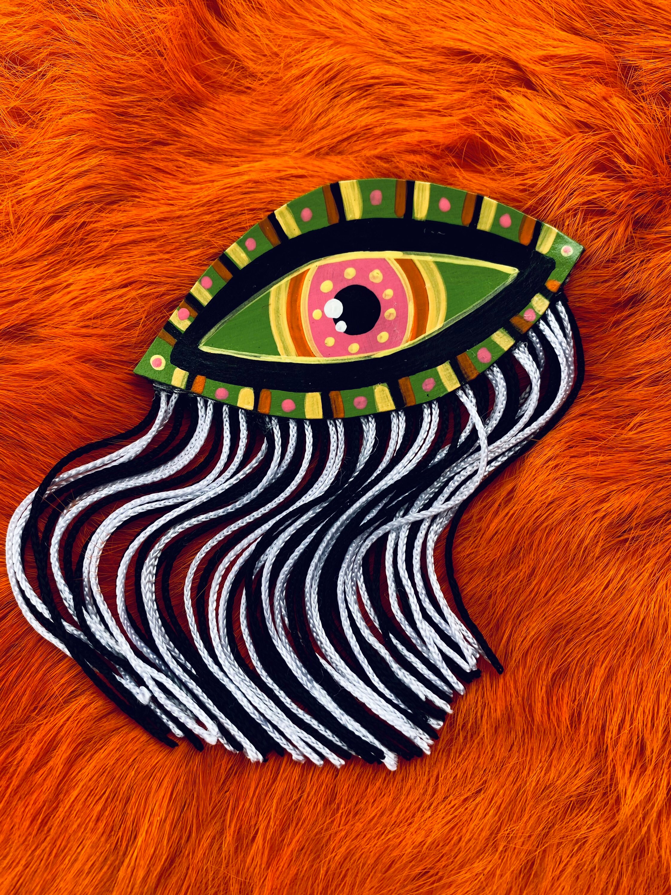 Hand Painted Psychedelic Eye Brooch - Etsy