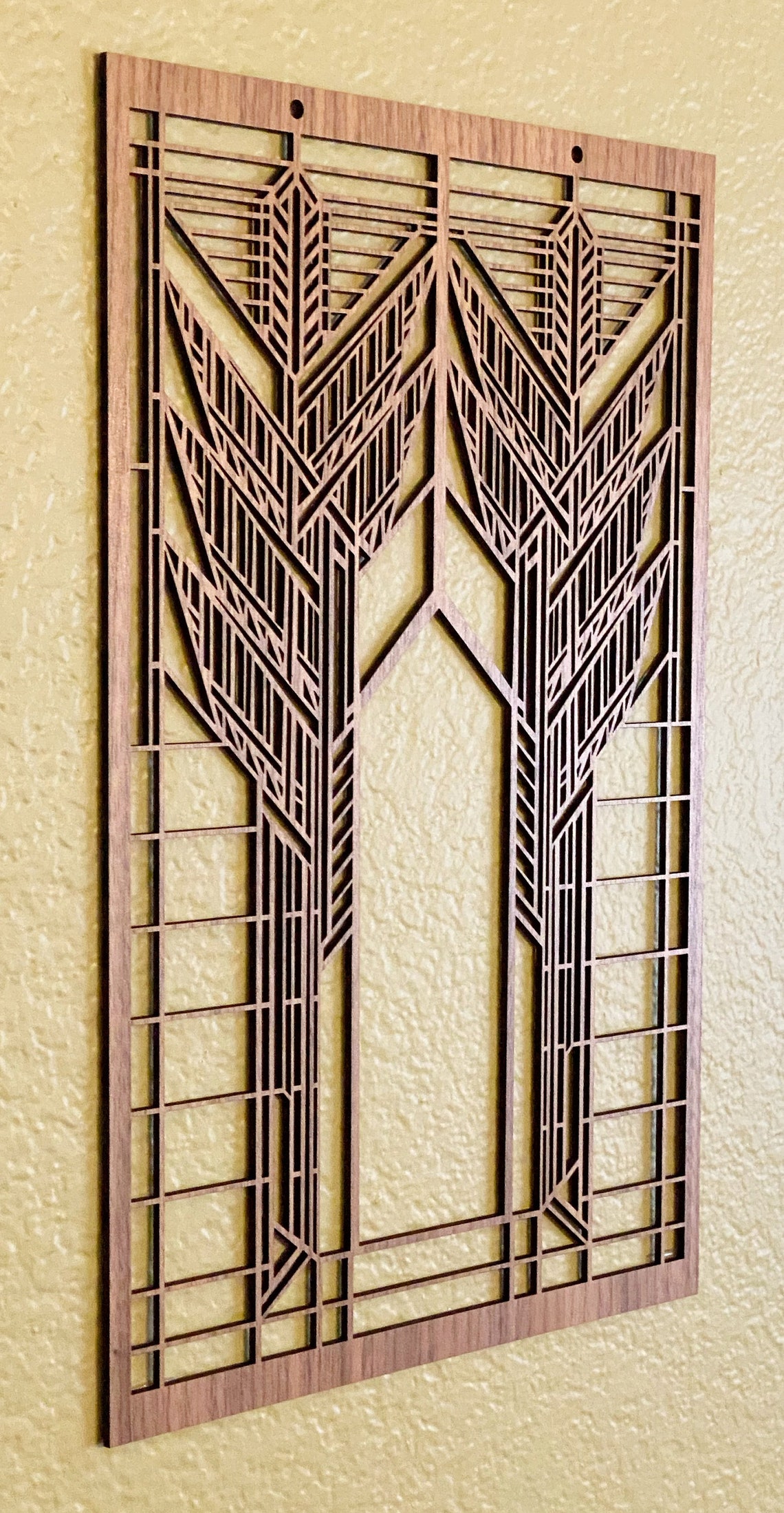 Frank Lloyd Wright Sumac Trees Wood Wall Hanging - Mission Style Decor ...