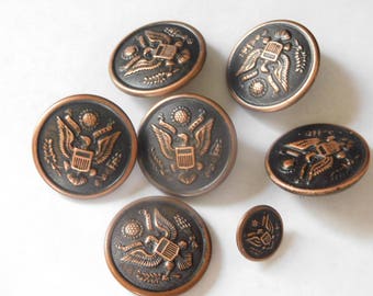 Navy uniform buttons | Etsy