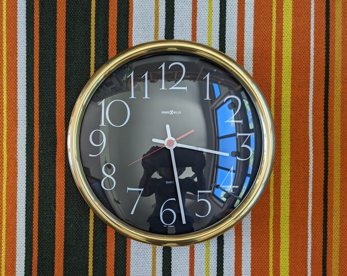 Vintage Howard Miller Arthur Umanoff 70s Wall Clock Collectible Brass ...
