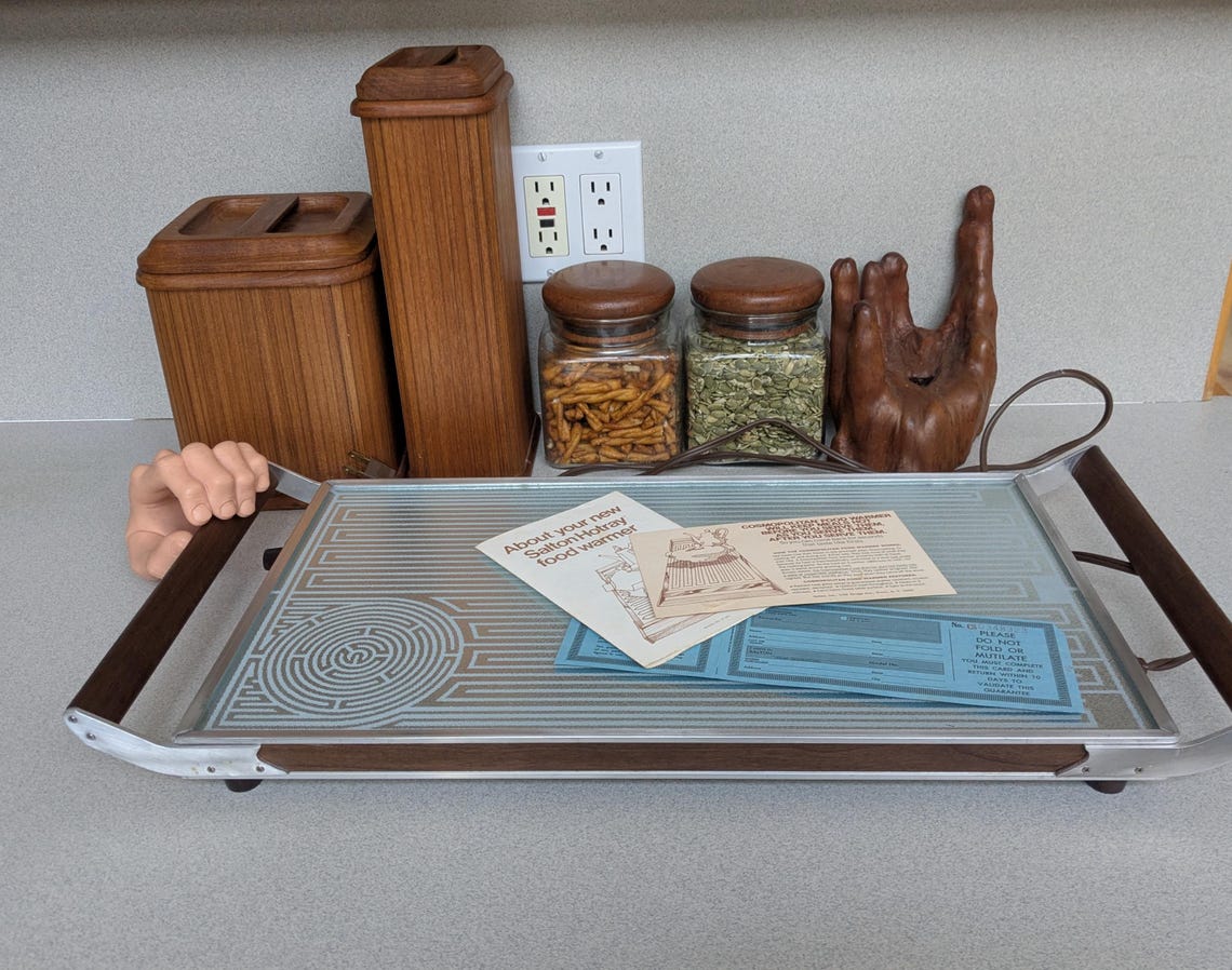 Vintage MCM Largest Salton Hot Tray H 132 Cosmopolitan Hot Spot Deluxe ...