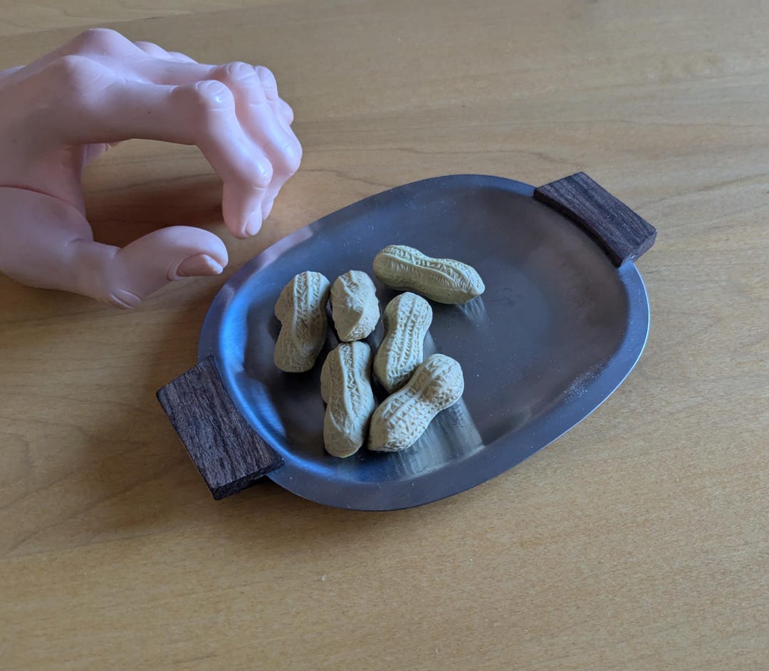Vintage MCM Olive Crudite Candy Server Tray Dish Walnut Handles ...