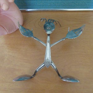 Retro Kitschy Spoon Man Sculpture Made From Silverware - Etsy