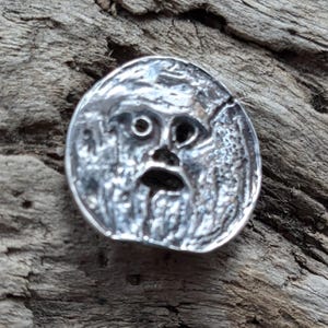 Vintage Modernist Ed Levin Sterling Silver Face Pin Unique Brutalist ...