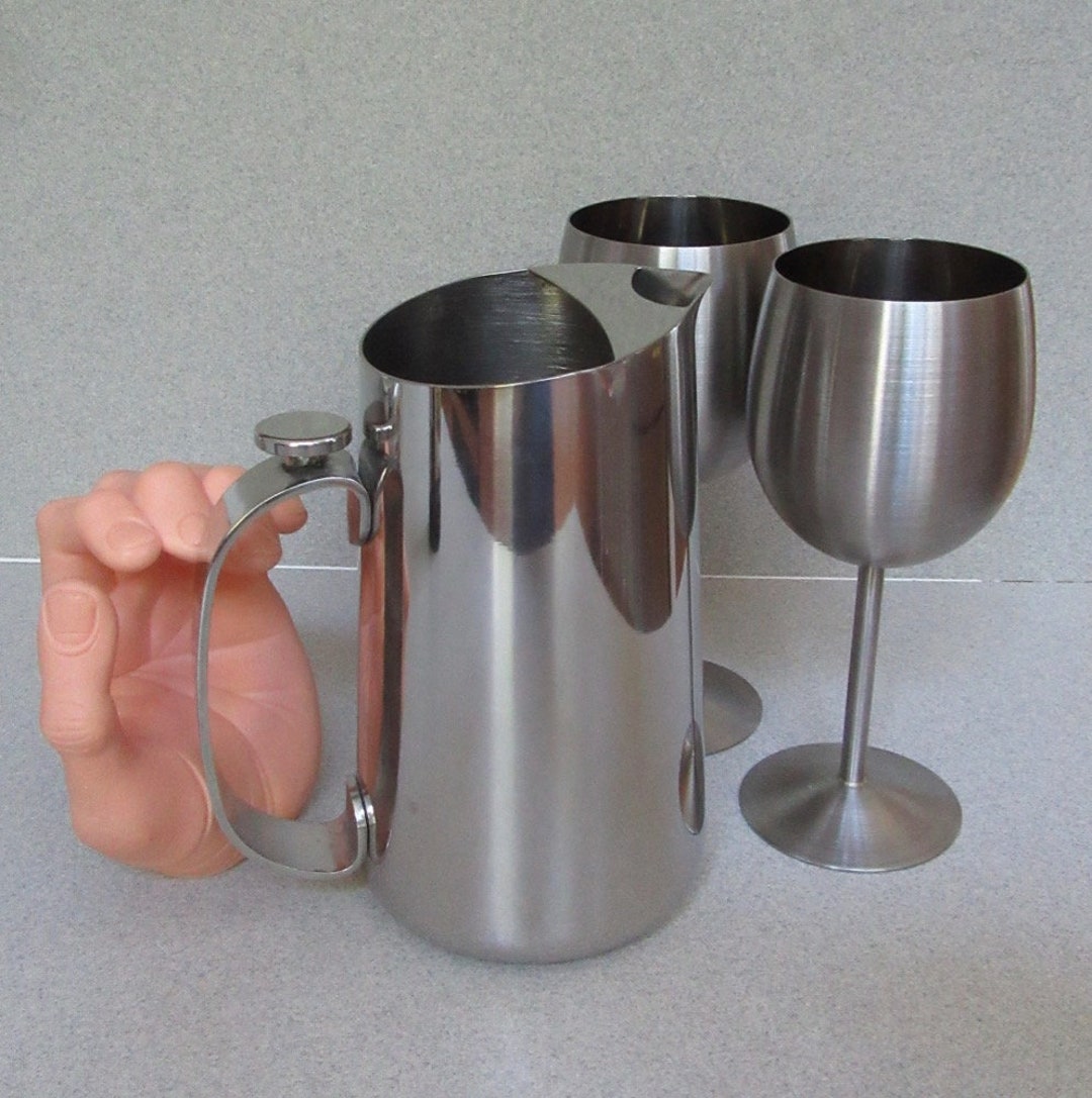 Mid Century Modern Eames Era Silver Stainless Steel WMF Frasier Japan ...