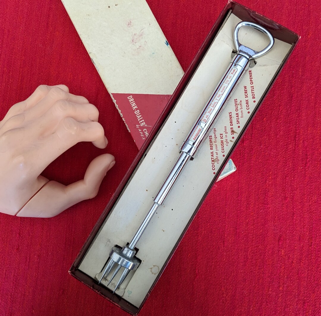 Vintage MCM Apex Chip Chop Drink Dialer Multi Use Bar Tool in Box ...