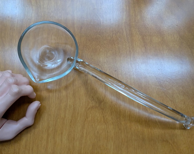 Vintage Modernist MCM Glass Punch Ladle Hand Blown Bowl Excellent ...