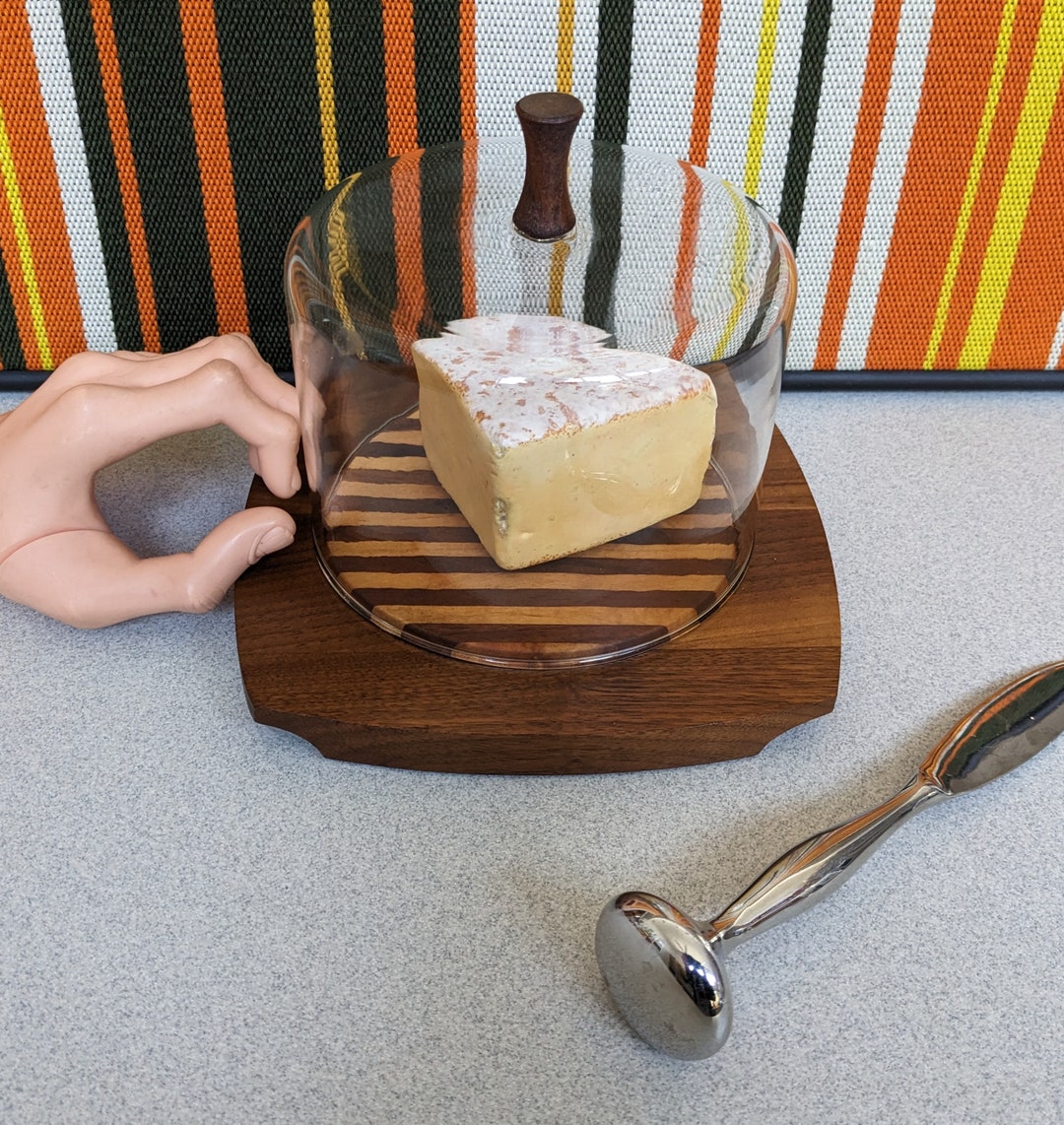 Mid Century Modern Kustom Kraft Cheese/cheese Ball Server Tray Walnut ...