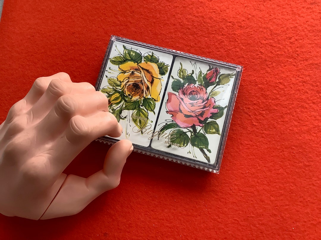 Vintage Royale House Cards Plastic Coated Playing Cards 60s Roses USA ...