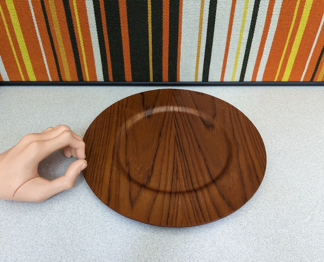 Mid Century Modern Morsbak Teak Plate Charger Scandinavian Danish 11 ...