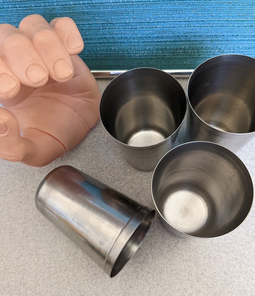 Mid Century Modern Set of 4 Steel Travel Bar Drink Cups Excellent - Etsy