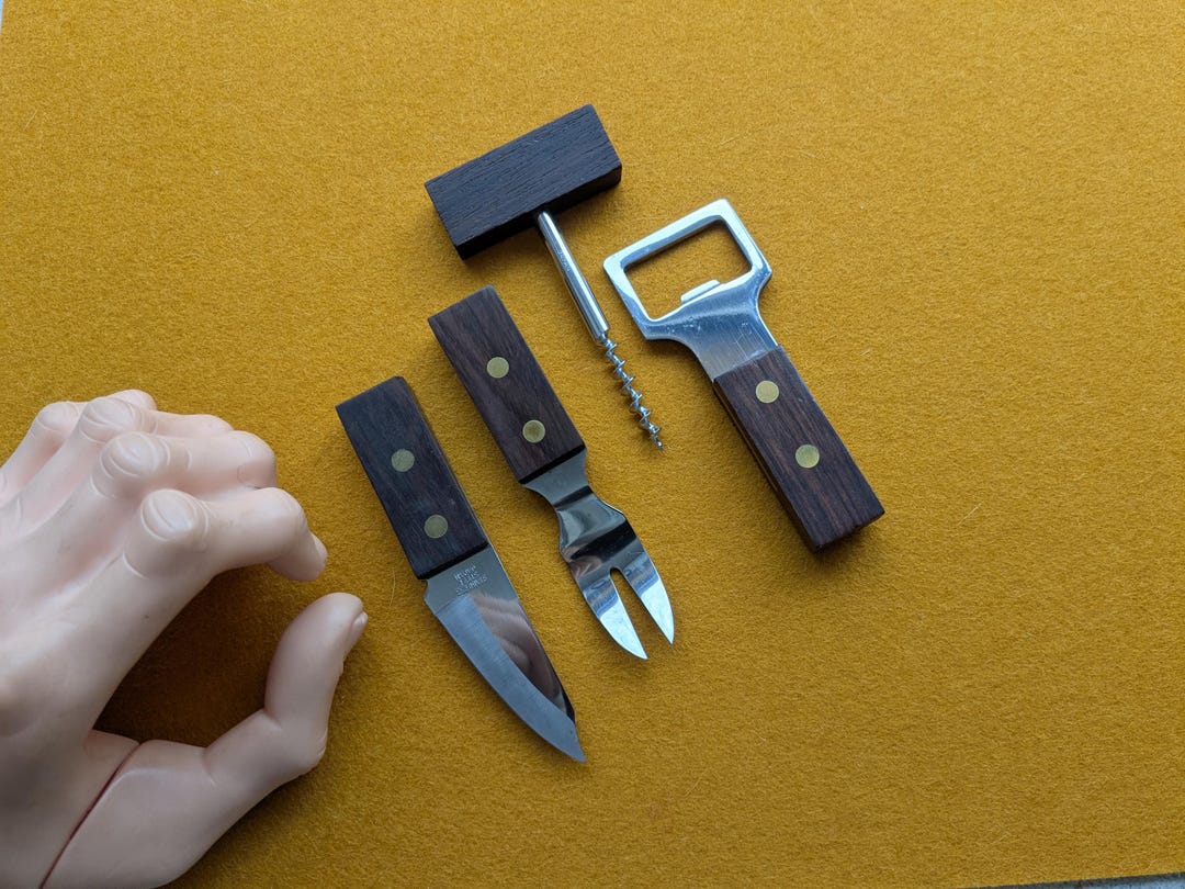 Vintage 60s MCM Mini Bar Kit 4 Piece in Case Stainless Steel Japan ...