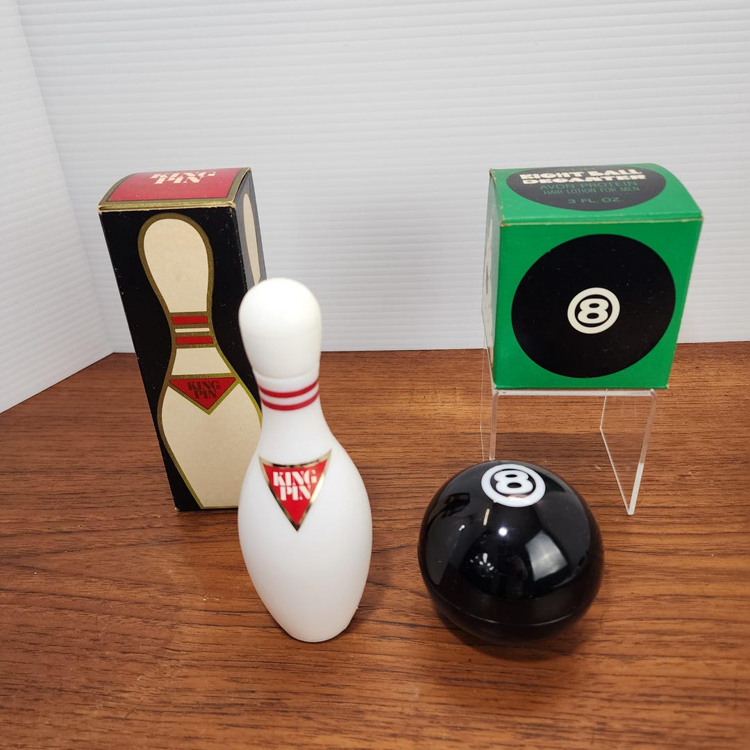 1970s Vintage Avon Cologne and Aftershave, Bowling Pin and Eightball in ...