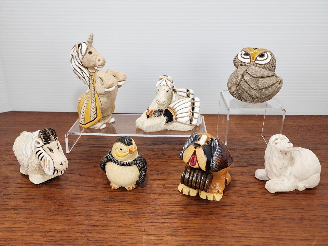 Vintage Artesania Rinconada Figurine – Pegasus, Unicorn, Owl, Ram ...