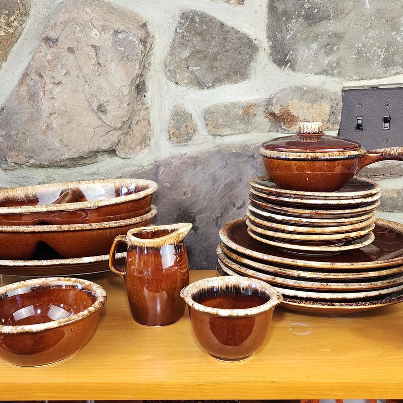 Brown Drip Dishes - Etsy