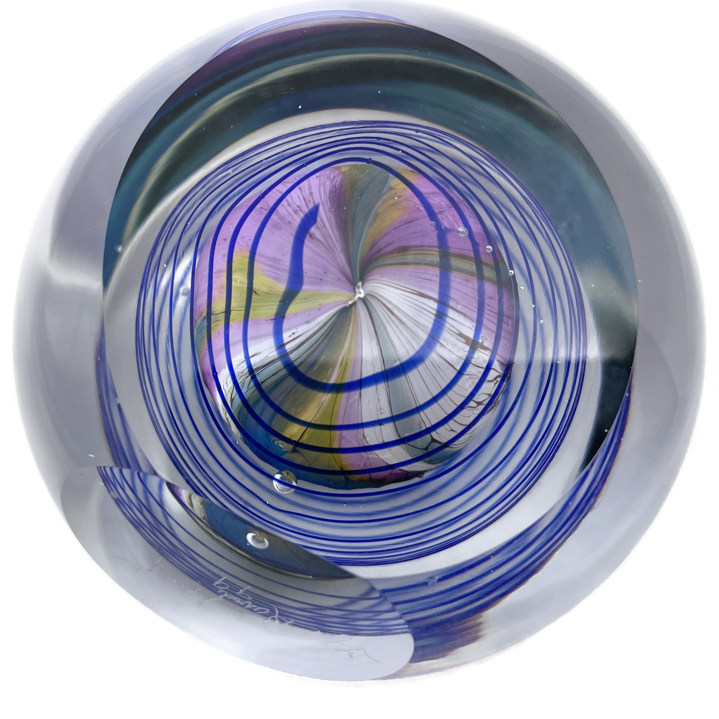 Art Glass Paperweight Hal David Berger - Etsy