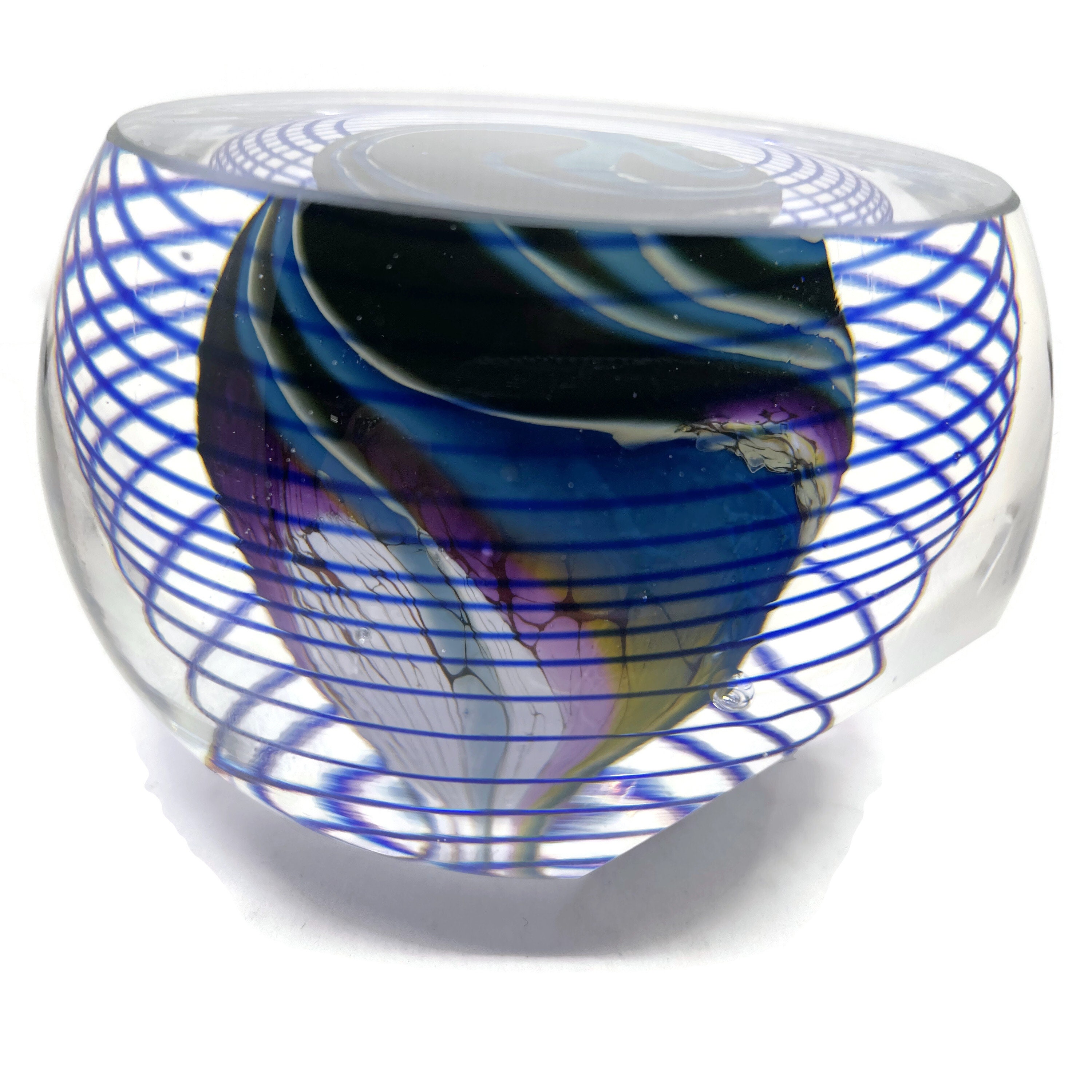 Art Glass Paperweight Hal David Berger - Etsy
