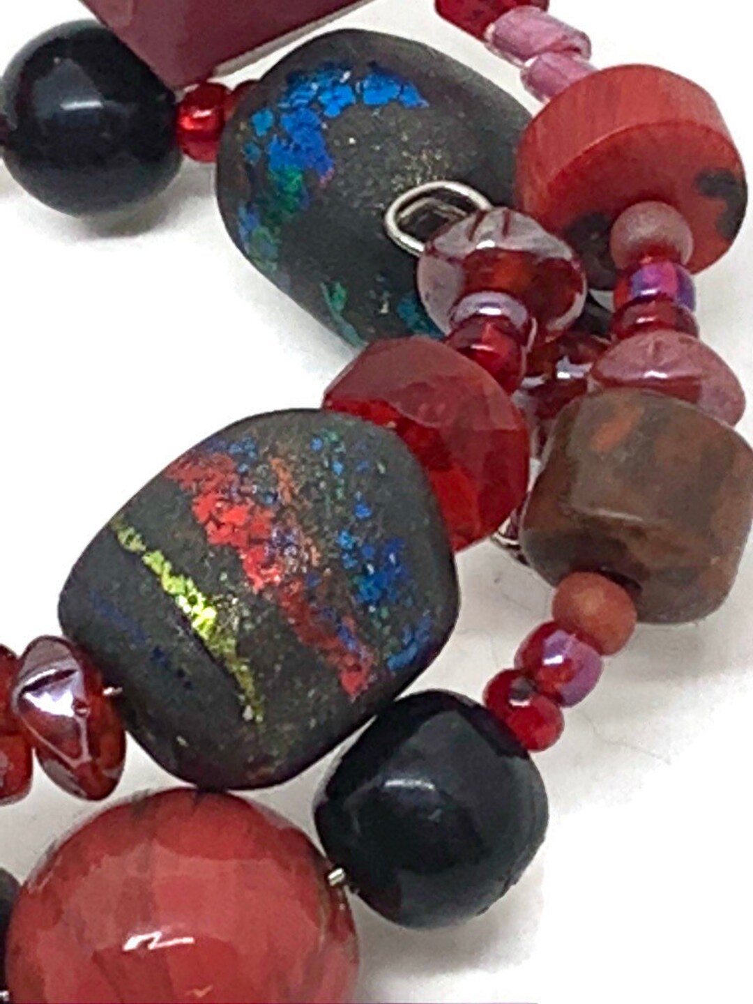 Small Red Spiral Bracelet Handmade Jewelry - Etsy