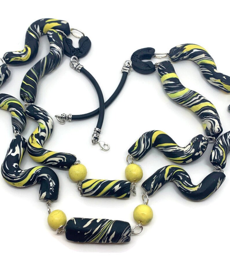Wild and Crazy Necklace Polymer Clay Jewelry - Etsy
