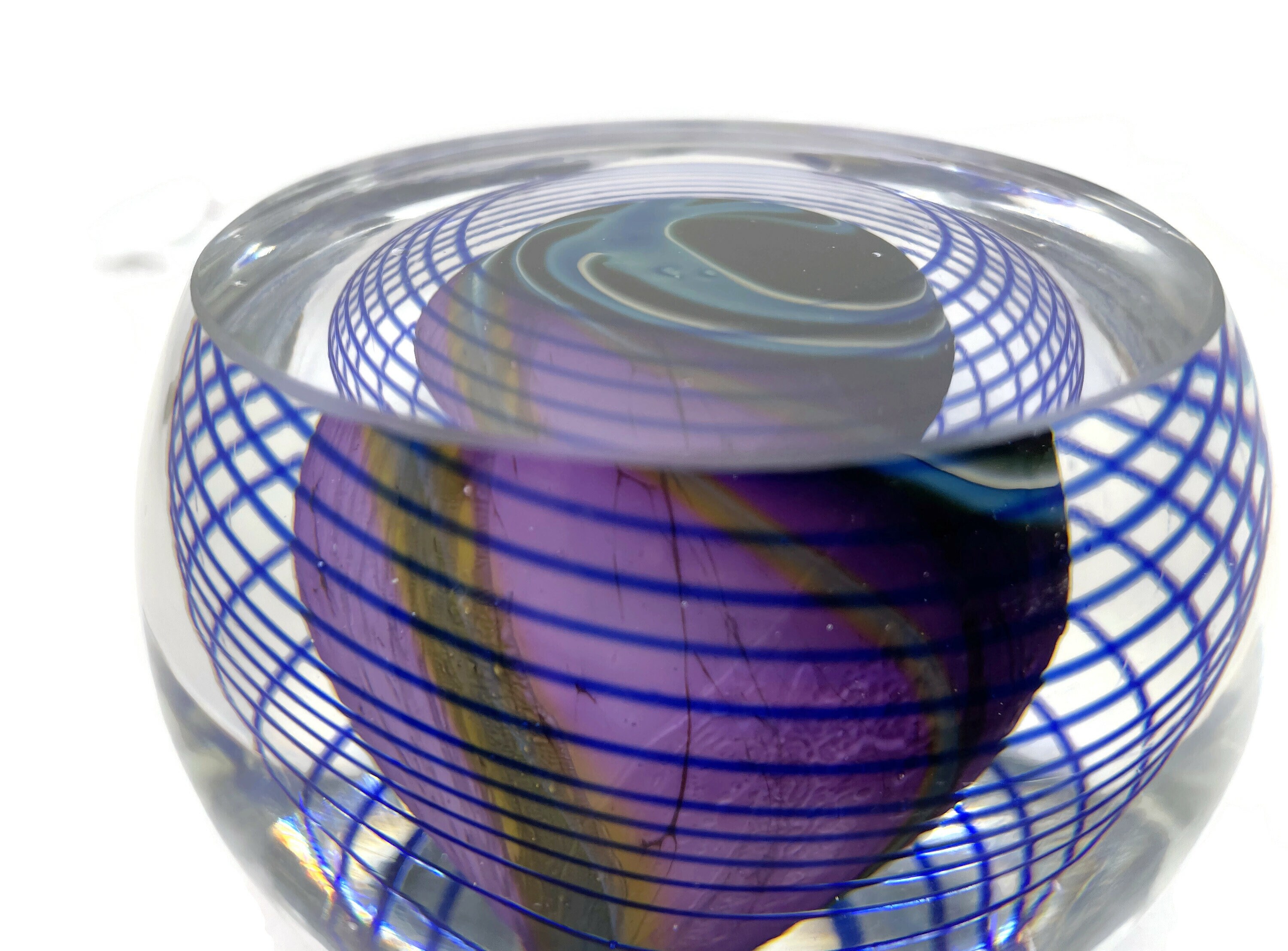 Art Glass Paperweight Hal David Berger - Etsy