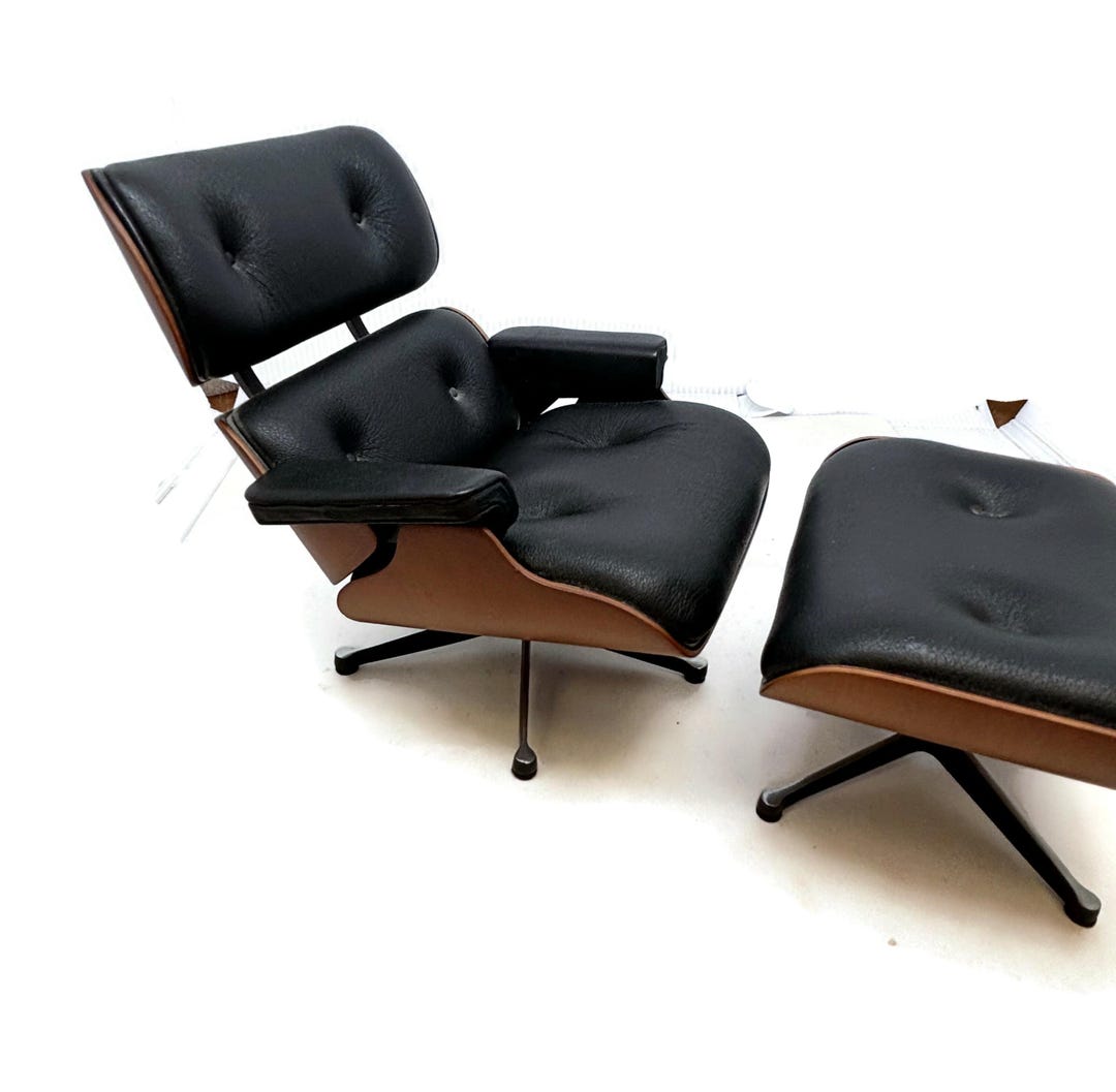 Vitra Miniature Eames Lounge Chair & Ottoman: 1/6 Scale Replica - Etsy