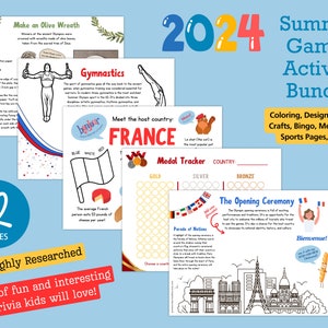 Summer Games Activity Pages, 2024 Educational Coloring Pages, Sports ...