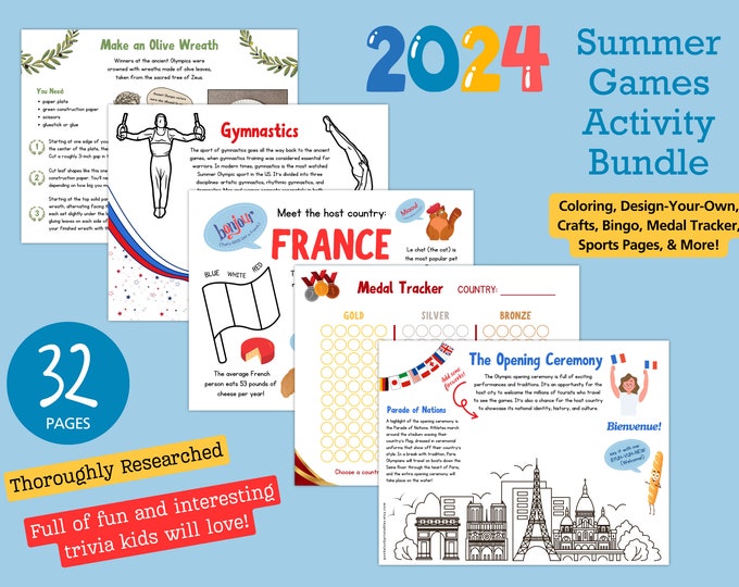 Summer Games Activity Pages, 2024 Educational Coloring Pages, Sports ...