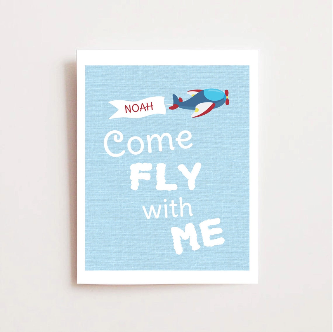 Airplane Nursery Art Set of 3 Baby Boy Pilot Nursery Print Personalized ...
