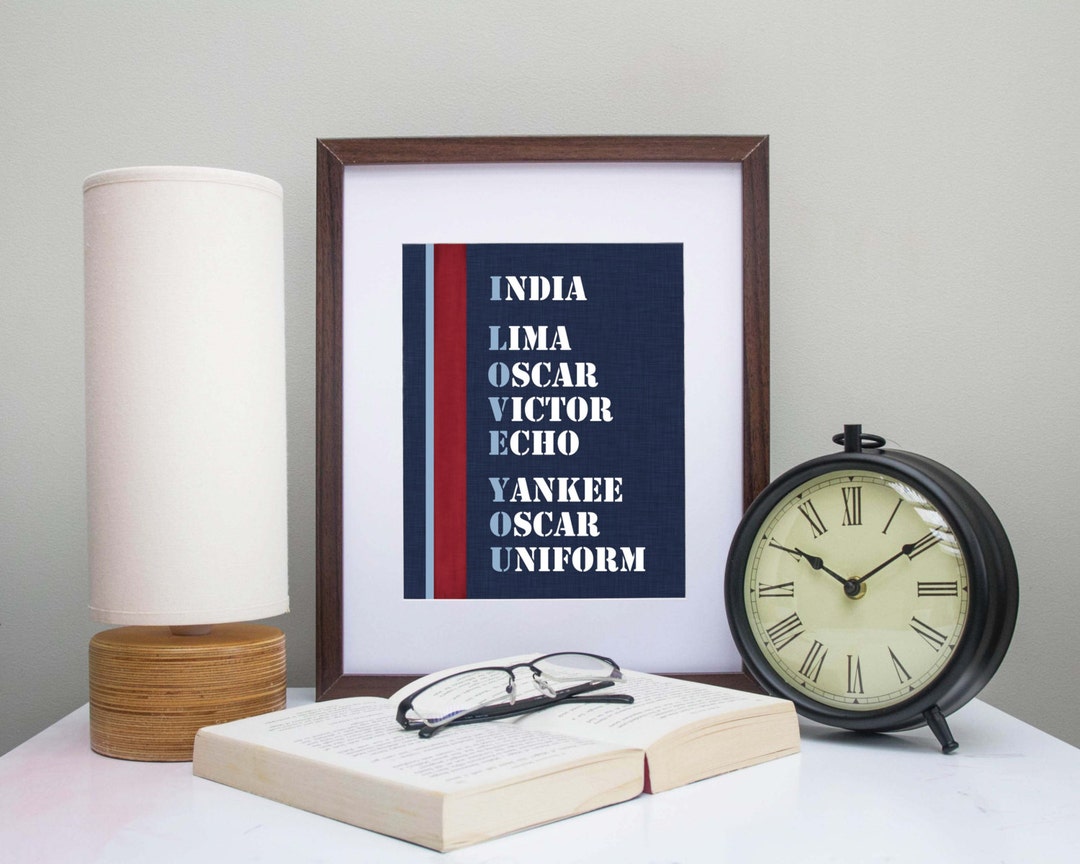 Red White and Blue Love Print - Patriotic Home Decor - Americana ...