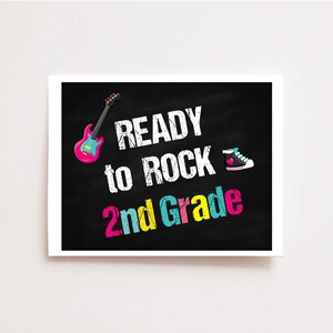Ready to Rock Preschool Printable First Day of School Sign ...