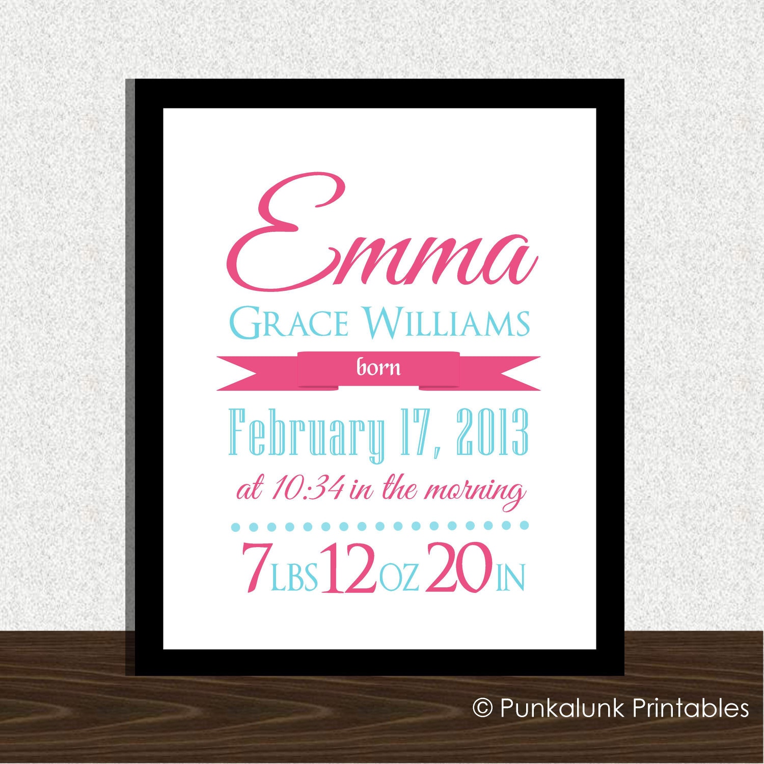 Personalized Baby Name Print Personalised Nursery Art New - Etsy