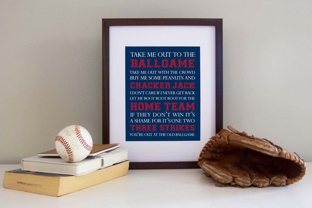 Take Me Out to the Ballgame Print - Baseball Wall Art - Etsy