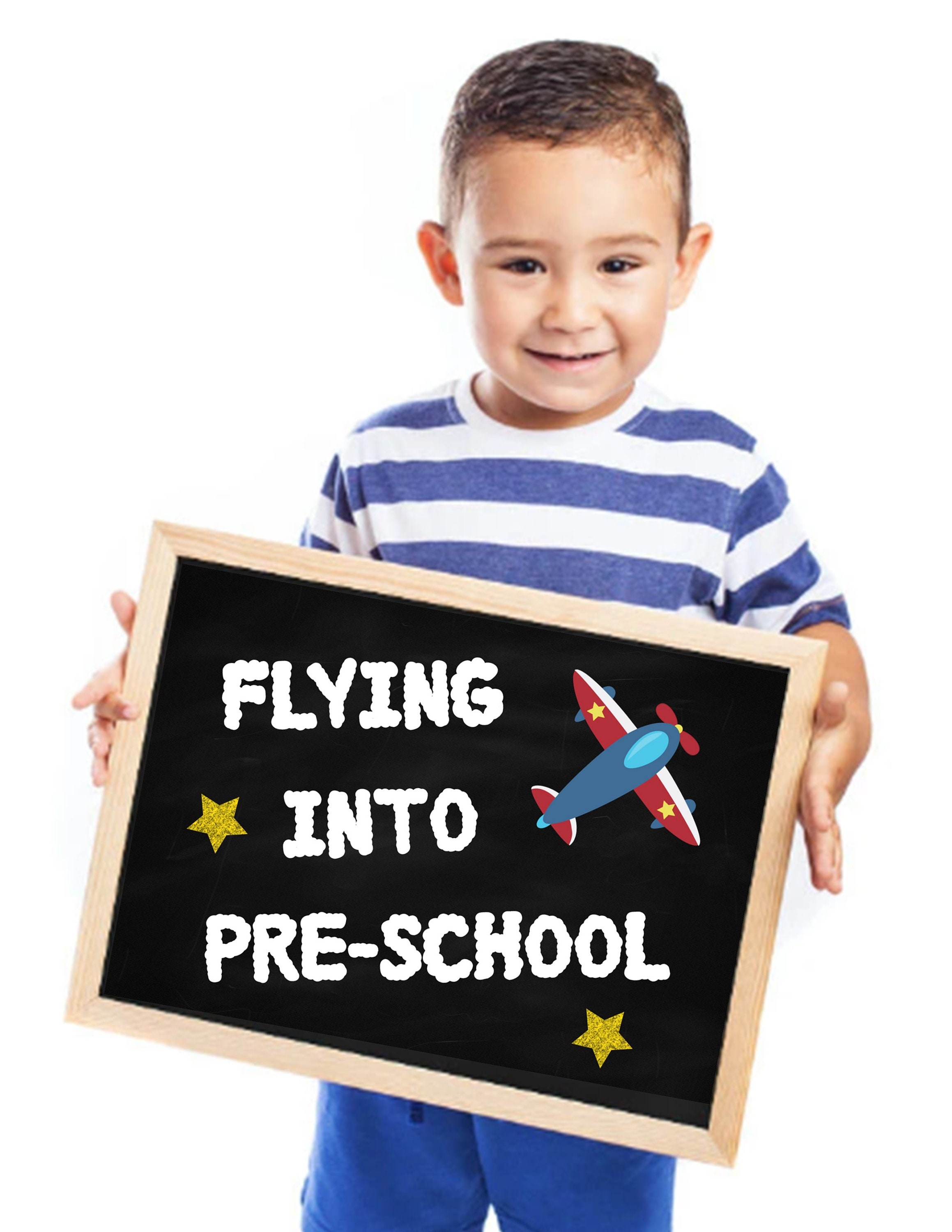 Preschool Printable First Day of School Sign Flying Into - Etsy