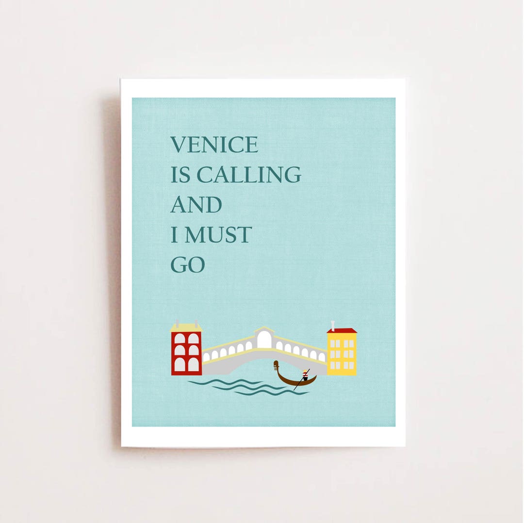 Venice Italy Printable - Rialto Bridge Art Printable- Instant Download ...