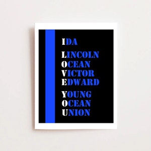 Police Officer Father's Day Gift - Law Enforcement Thin Blue Line - Cop ...