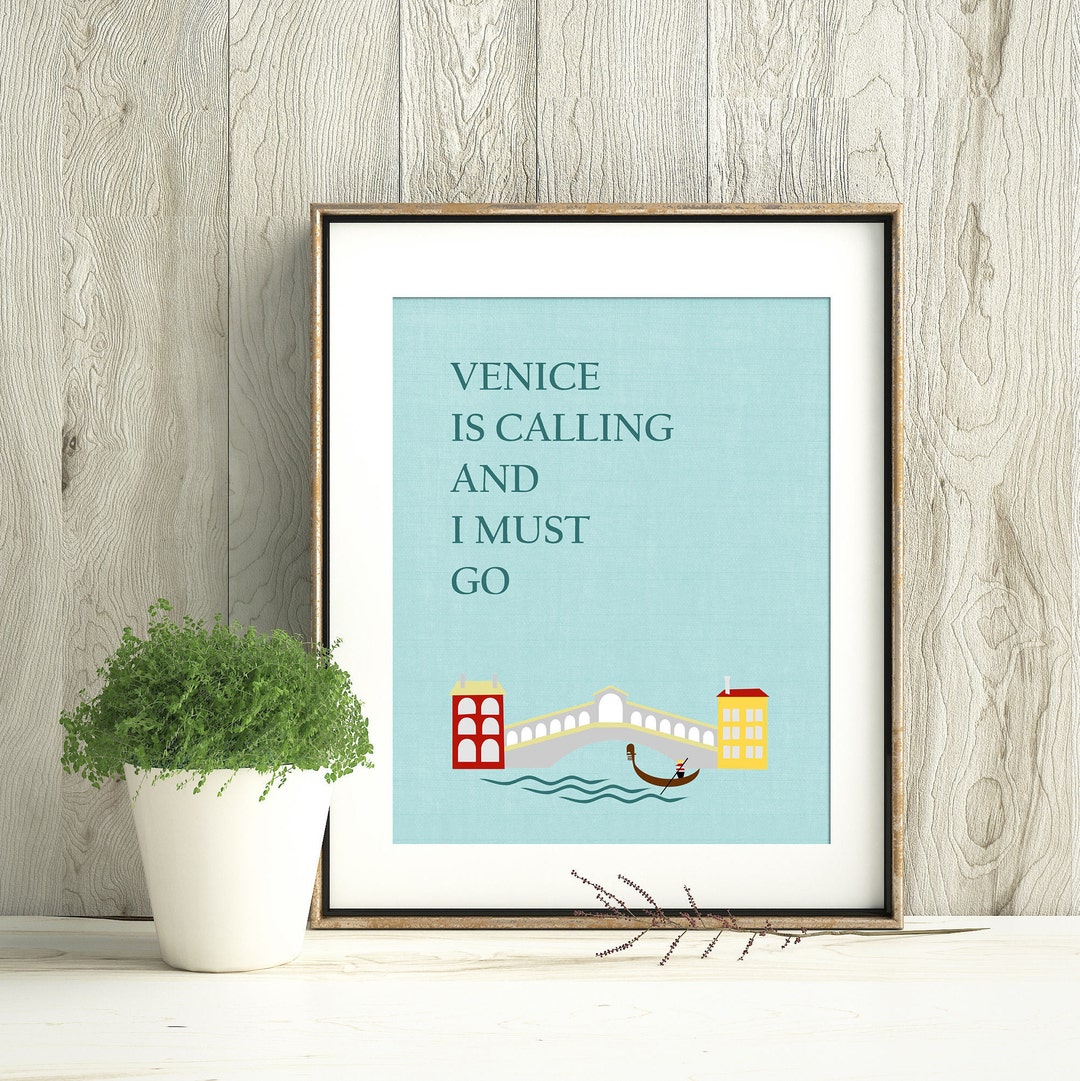 Venice Italy Print - Venice Travel Poster - Rialto Bridge Art Print ...