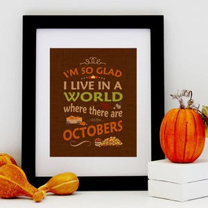 Fall Printable - October Printable - Autumn Home Decor - Instant ...