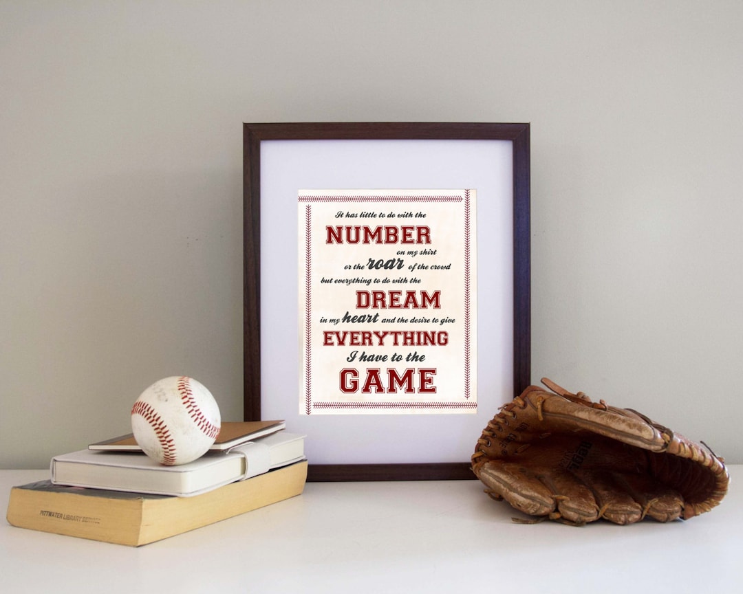 Sports Quote Wall Art - Baseball Quote Poster - Man Cave Decor - Etsy