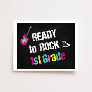 Ready to Rock Preschool Printable First Day of School Sign ...