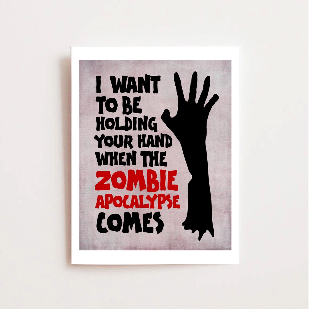 Zombie Art Printable Zombie Apocalypse Geekery Walking Dead Romantic ...