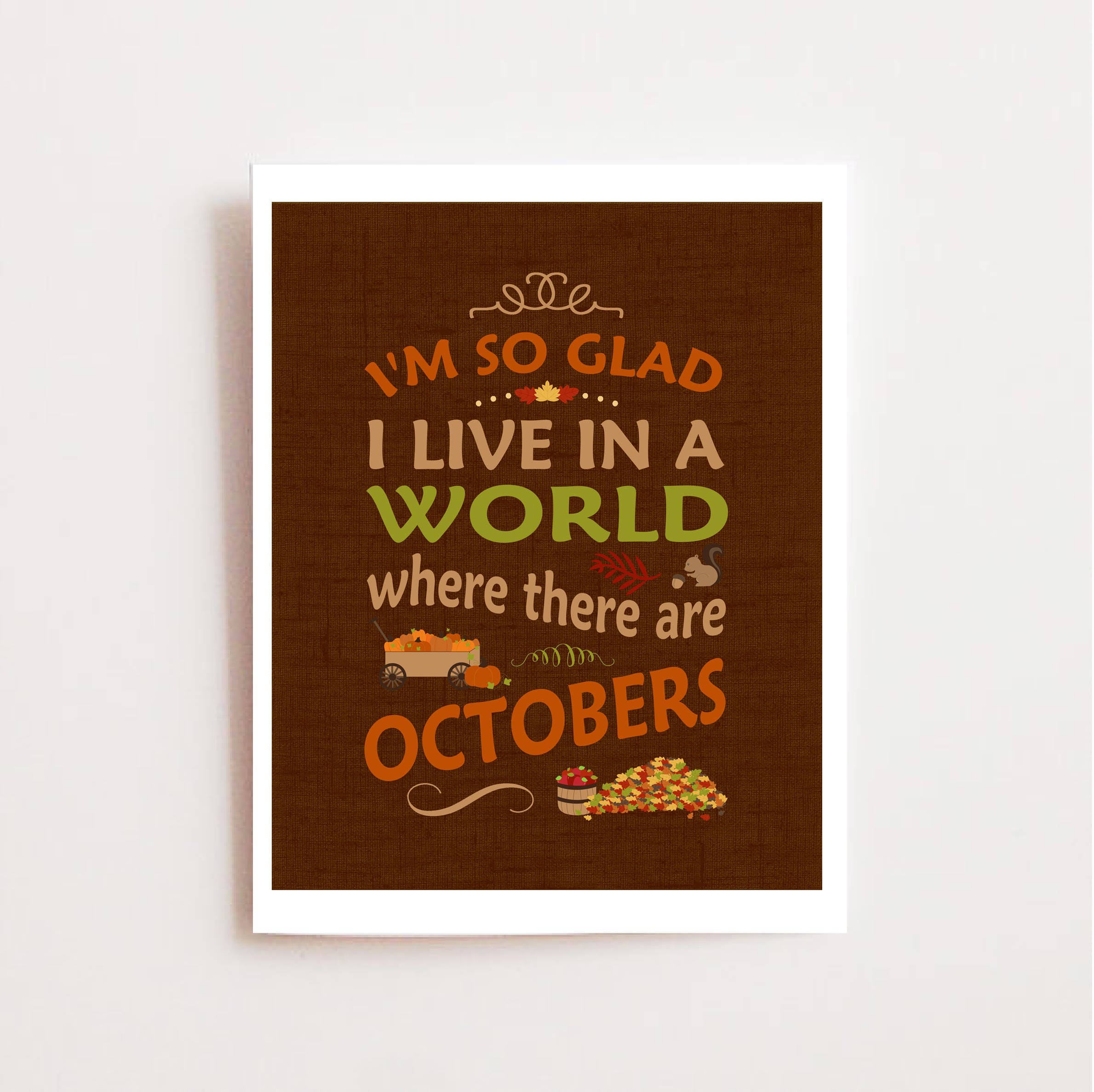 Fall Printable October Printable Autumn Home Decor - Etsy