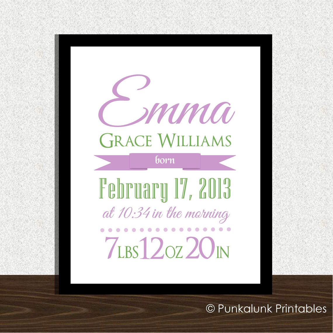 Personalized Baby Name Print Personalised Nursery Art New - Etsy
