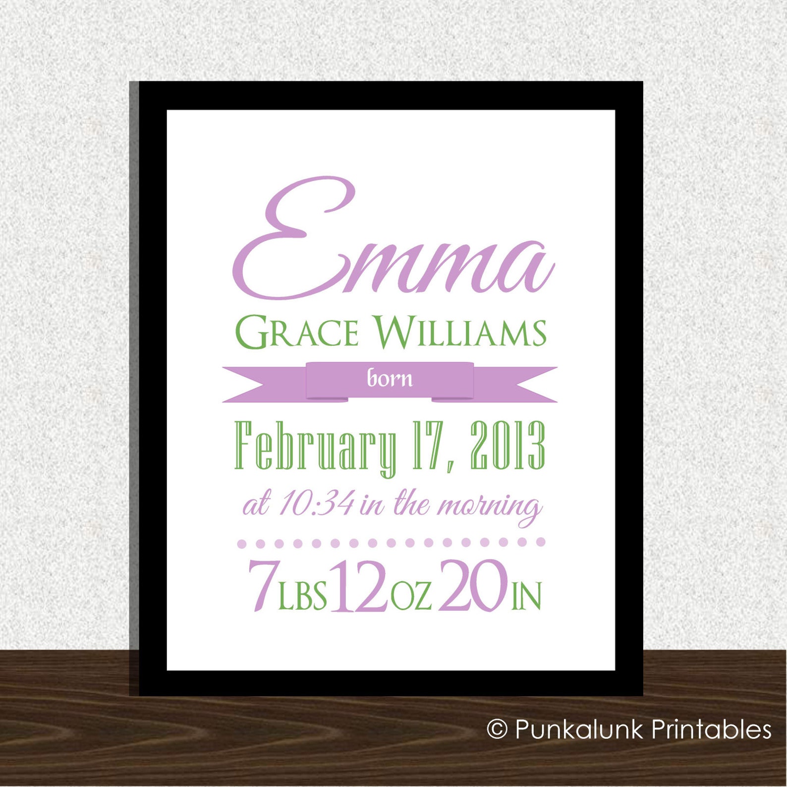 Personalized Baby Name Print Personalised Nursery Art New - Etsy