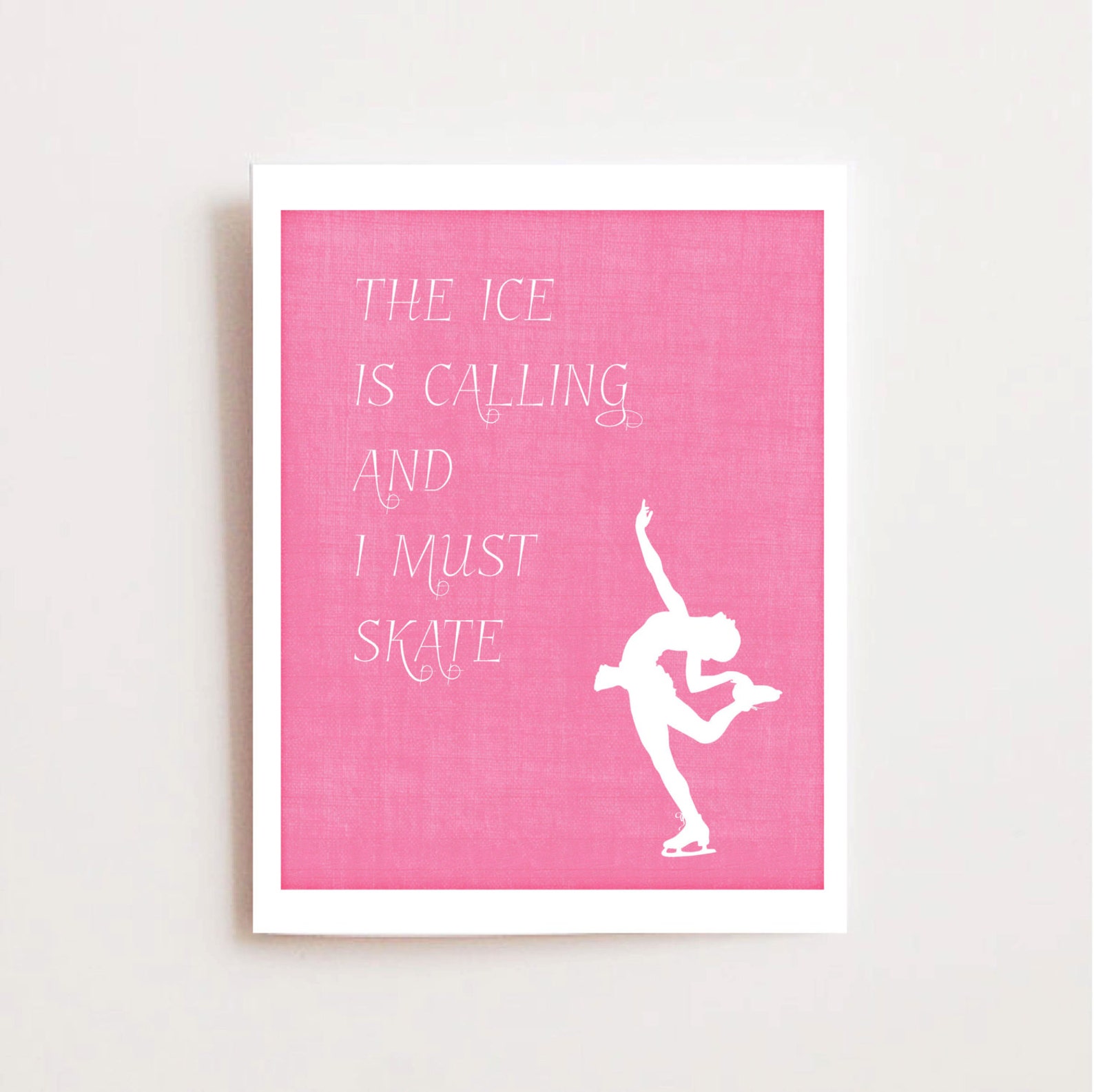 Ice Skating Art Print Figure Skating Wall Decor Skater - Etsy