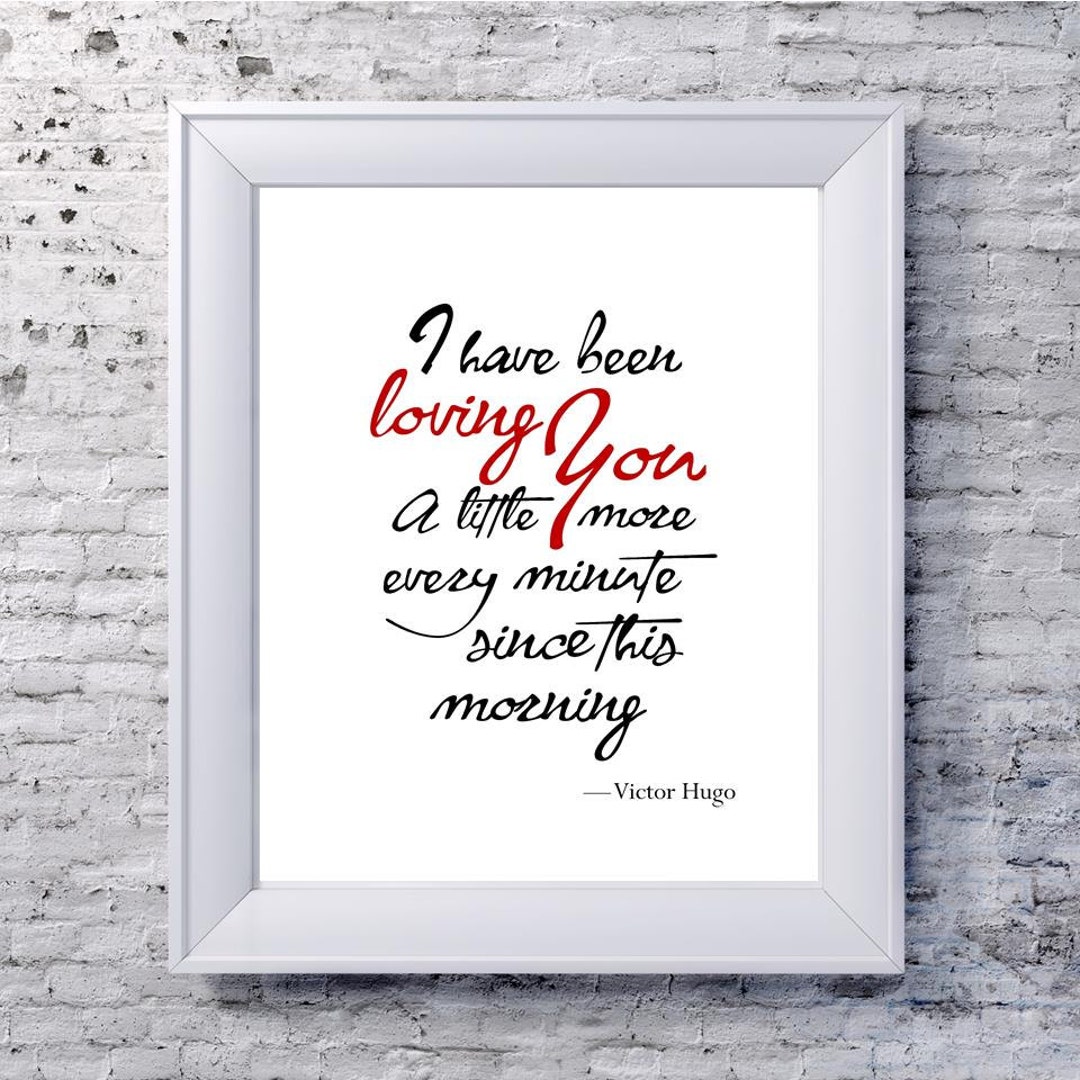 Les Miserables Romantic Quote Print - Valentine's Day Wall Decor - Etsy