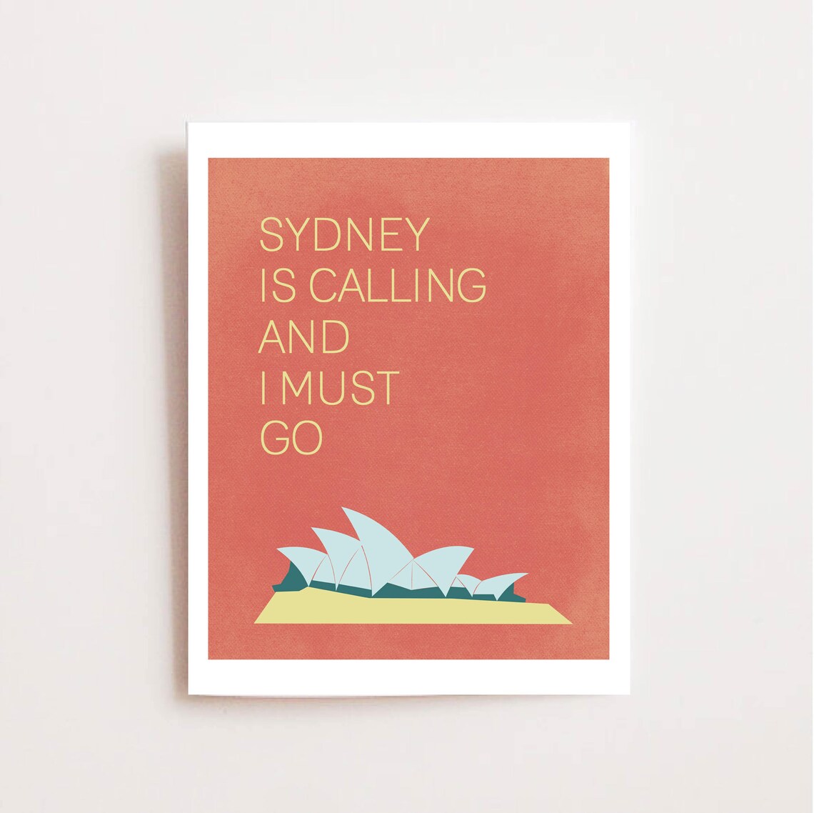 Sydney Opera House Art Print Sydney Australia Travel Poster - Etsy